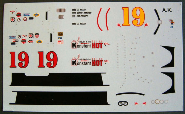 Decal Watson Roadster # 19 - Al Keller – Ostorero Slot Models